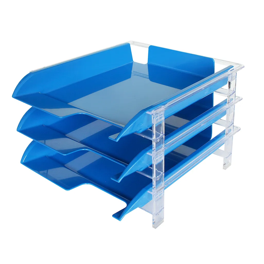 Bantex vision plastic letter tray stackable set of 3 B9414 (Per 1 ...