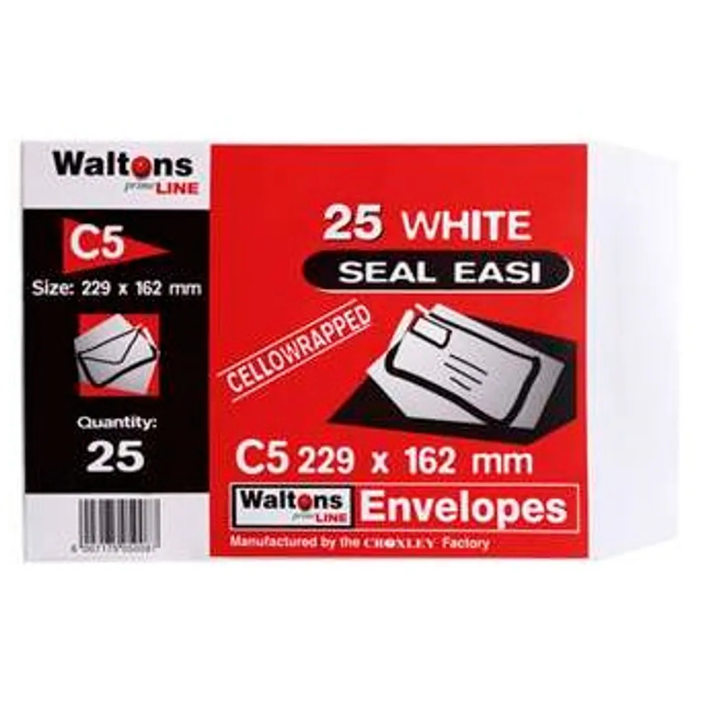 Seal Easi Envelopes C5 White | Waltons
