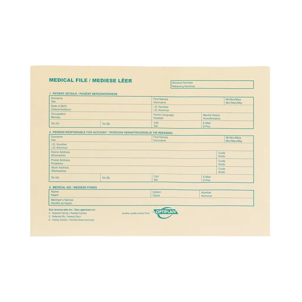 OPTIPLAN 745 Standard Medical File (Pack of 100) | Waltons