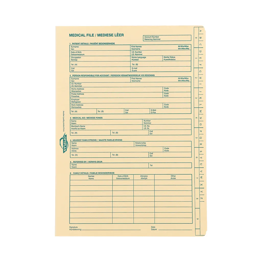 OPTIPLAN Medical Files STD | Bidvest Waltons