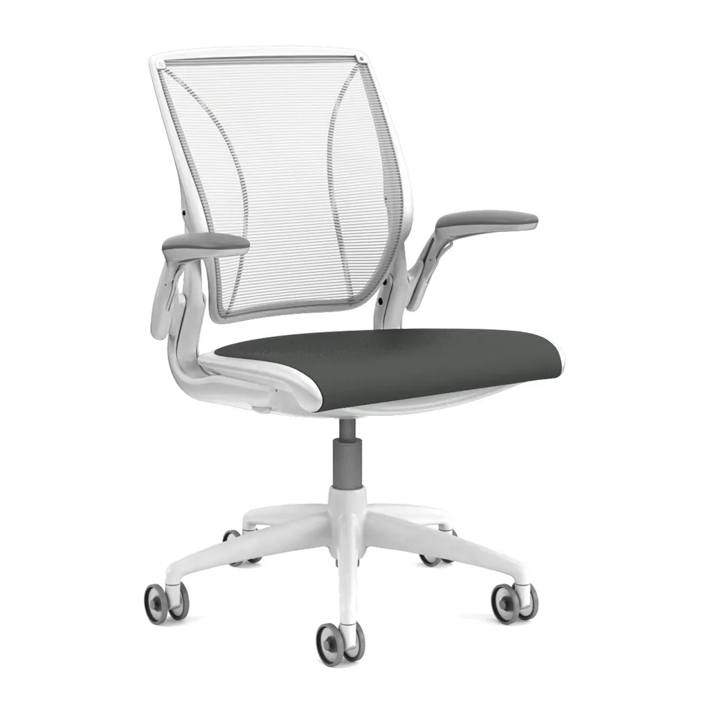 World Task Chair-Mechanism free-Self Adjustment Recline-White Poly ...