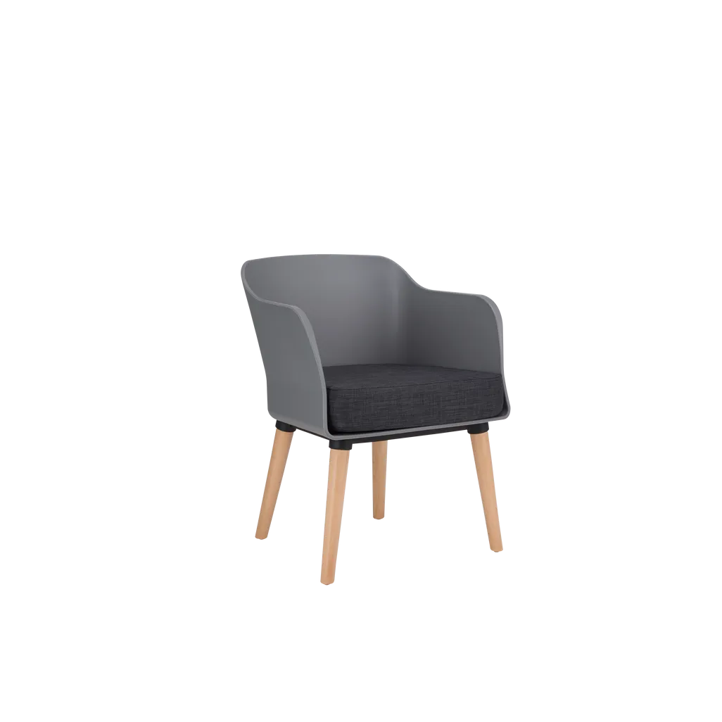 Dorio Polyprop Grey Tub with Grey Seat Cushion (Each) | Waltons