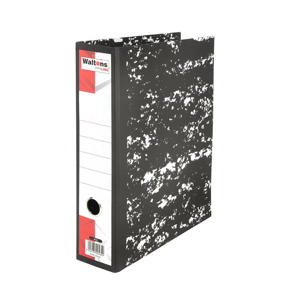 Primeline mottled board leverarch file no index foolscap 70mm W70 (Per ...