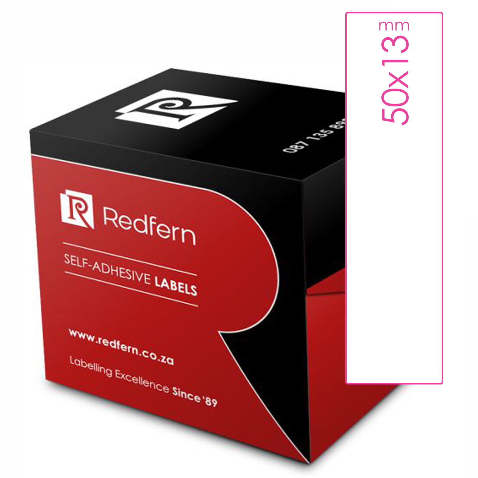 White Self Adhesive Labels 50mm x 13mm W313 | Waltons