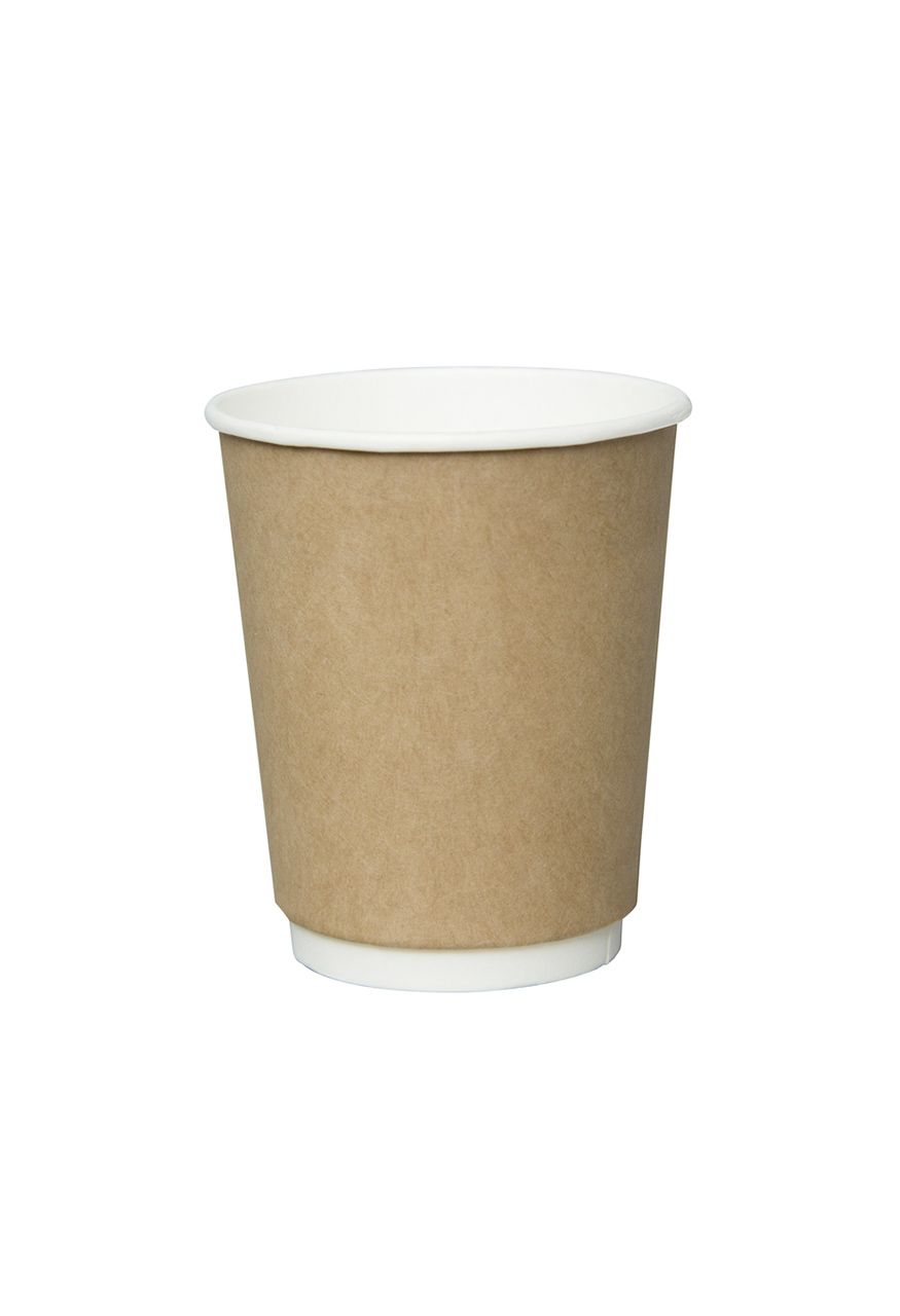 350ml Double Wall LDPE Recyclable Kraft Cup (Sleeve 25) | Waltons