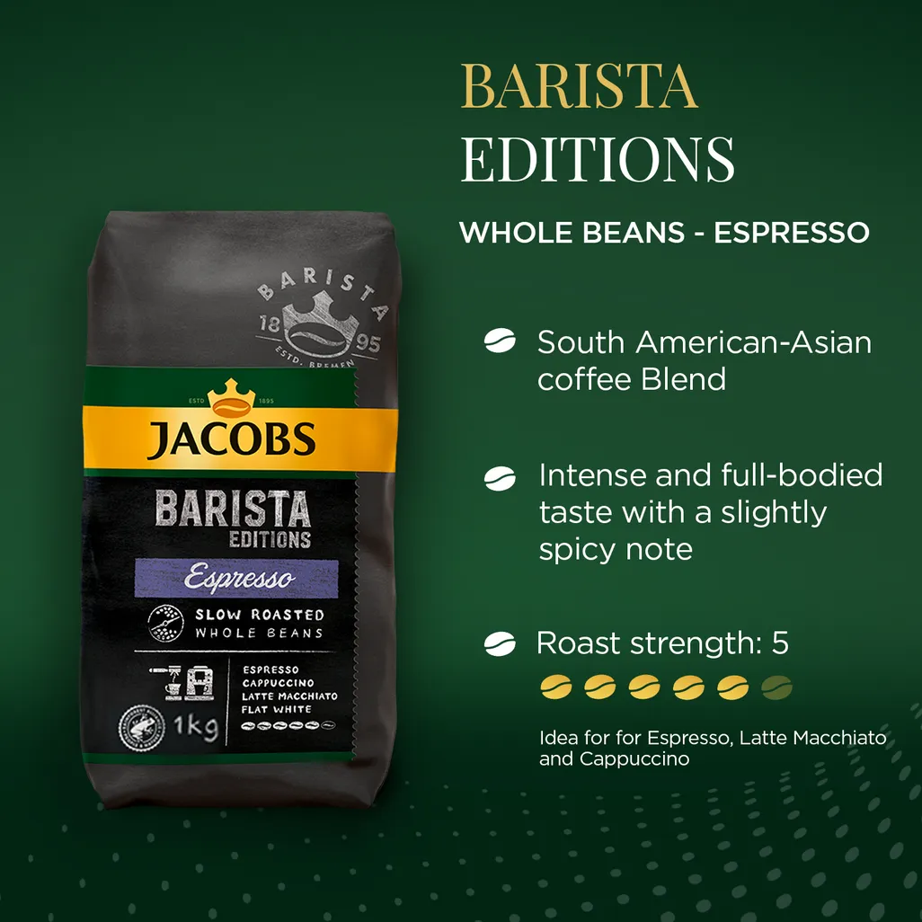 Jacobs Barista Espresso Beans 1kg | Waltons