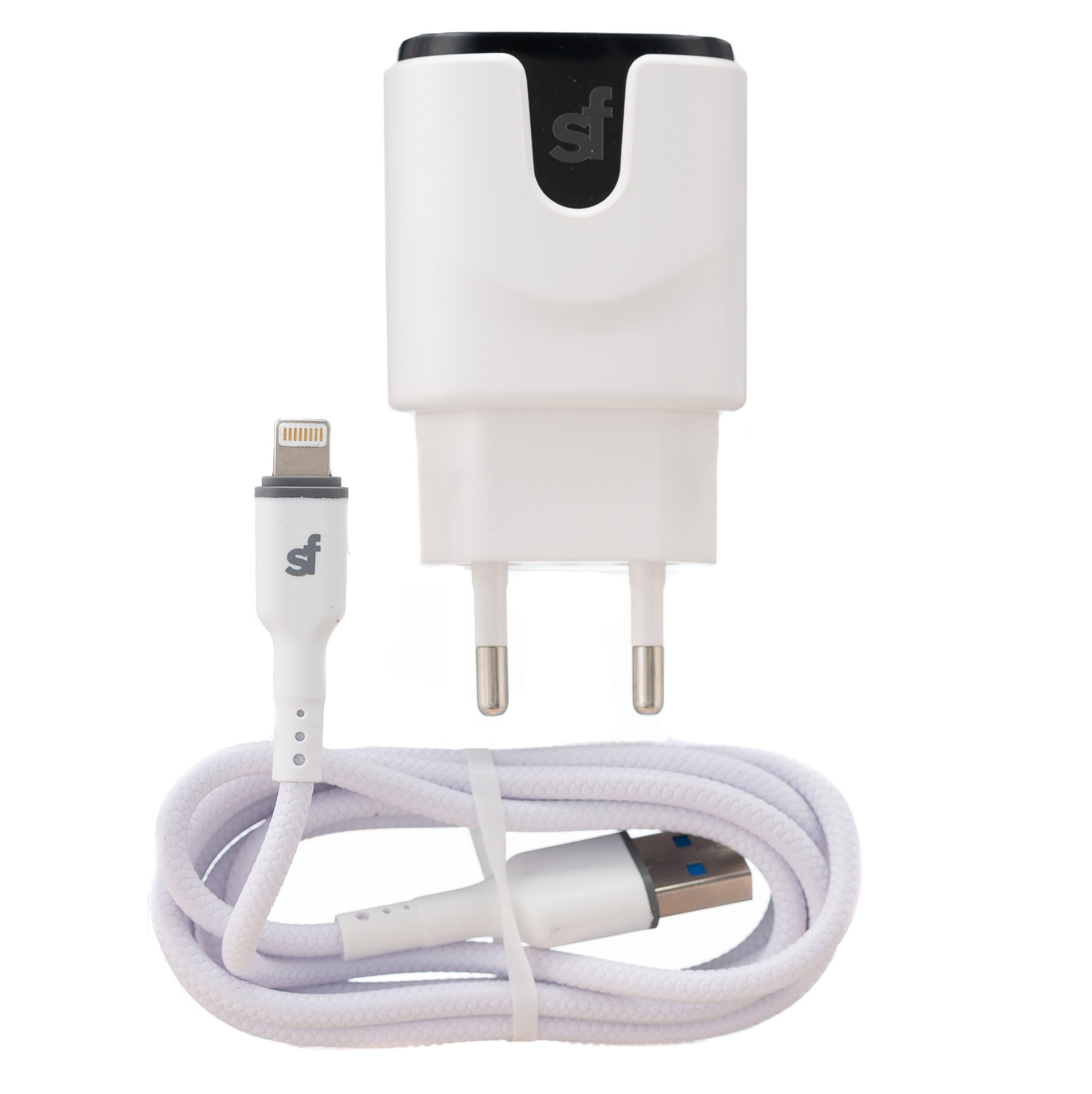 Superfly 3.4A Dual Lightning Wall Charger White SF-W2-34LN | Waltons