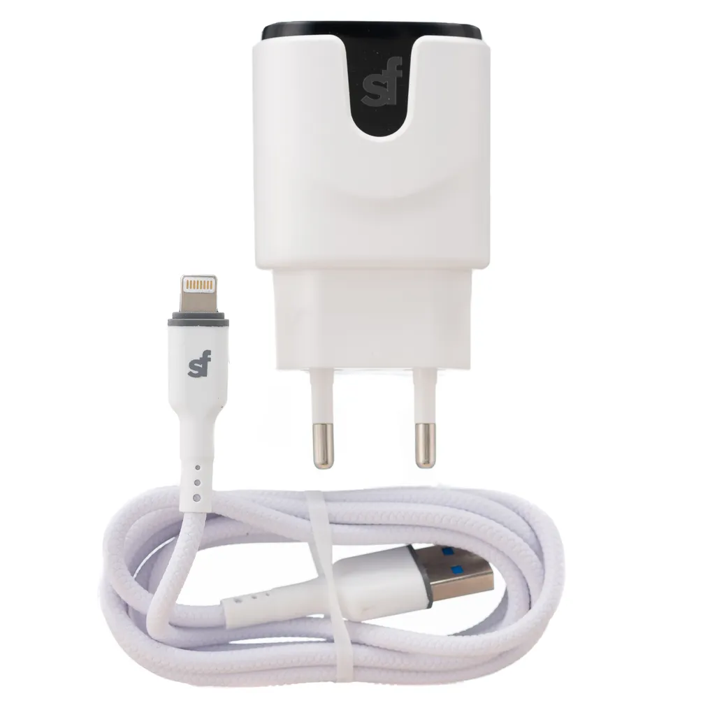 Superfly 3.4A Dual Lightning Wall Charger White SF-W2-34LN | Waltons
