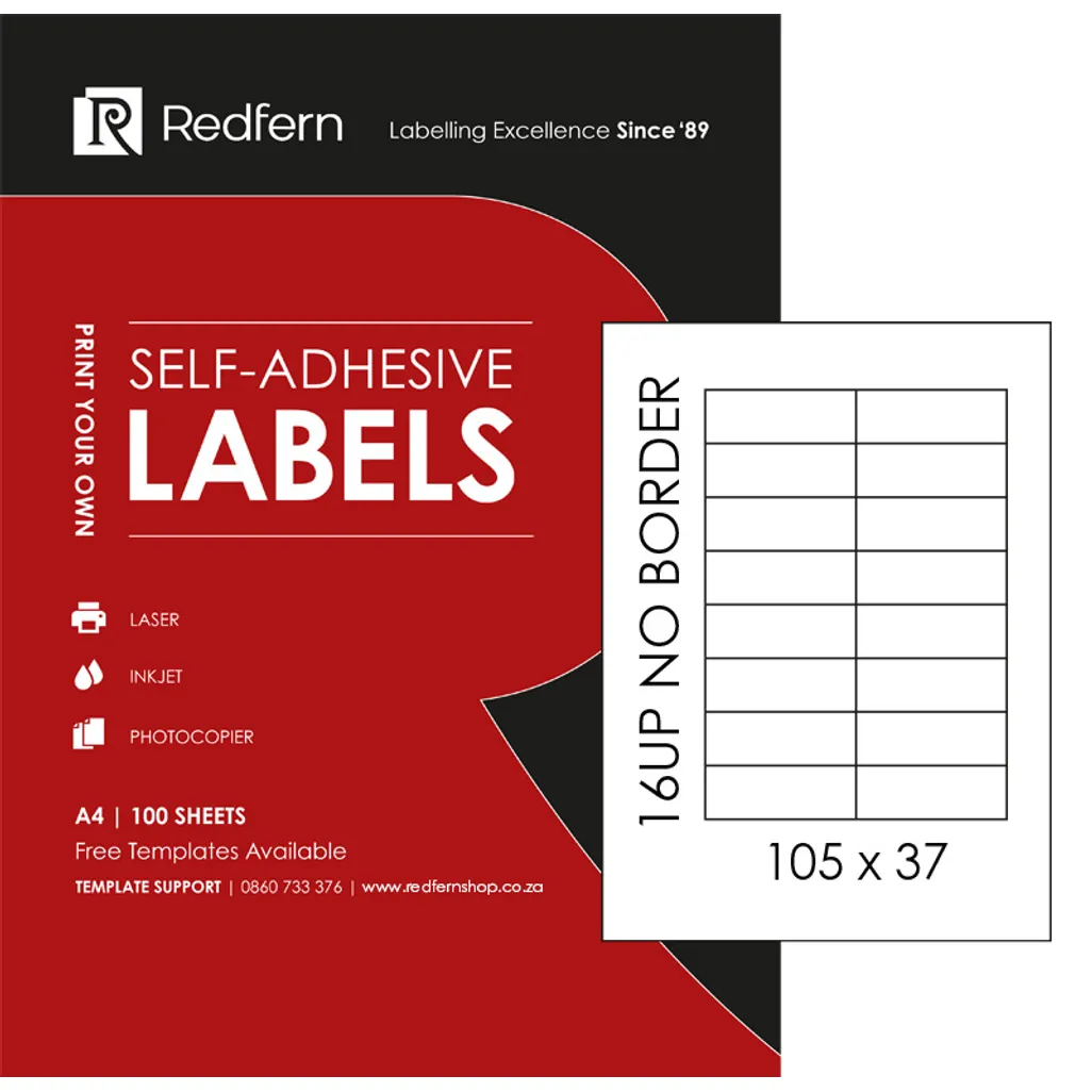 Printer Paper - REDFERN LASER LABEL 99.06x33.87 (7162) WHITE was listed ...