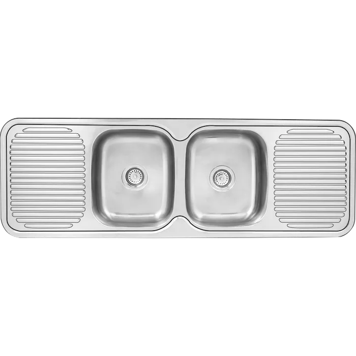Hercules Series – Reversible Drop In Sink – Double Centre Bowls | Kwikot