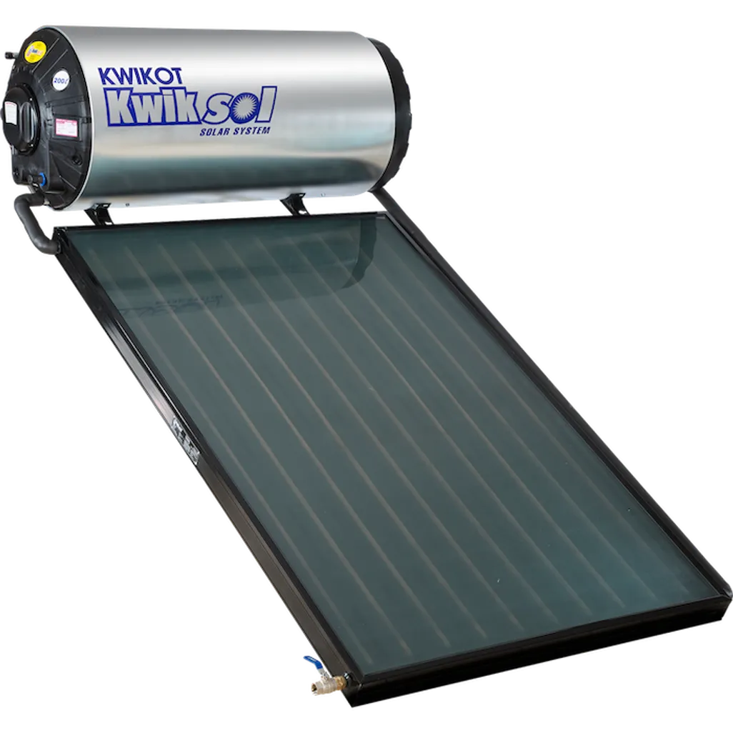 Kwiksol Indirect System 200lt - Frost prone with Flat Plate Panel | Kwikot