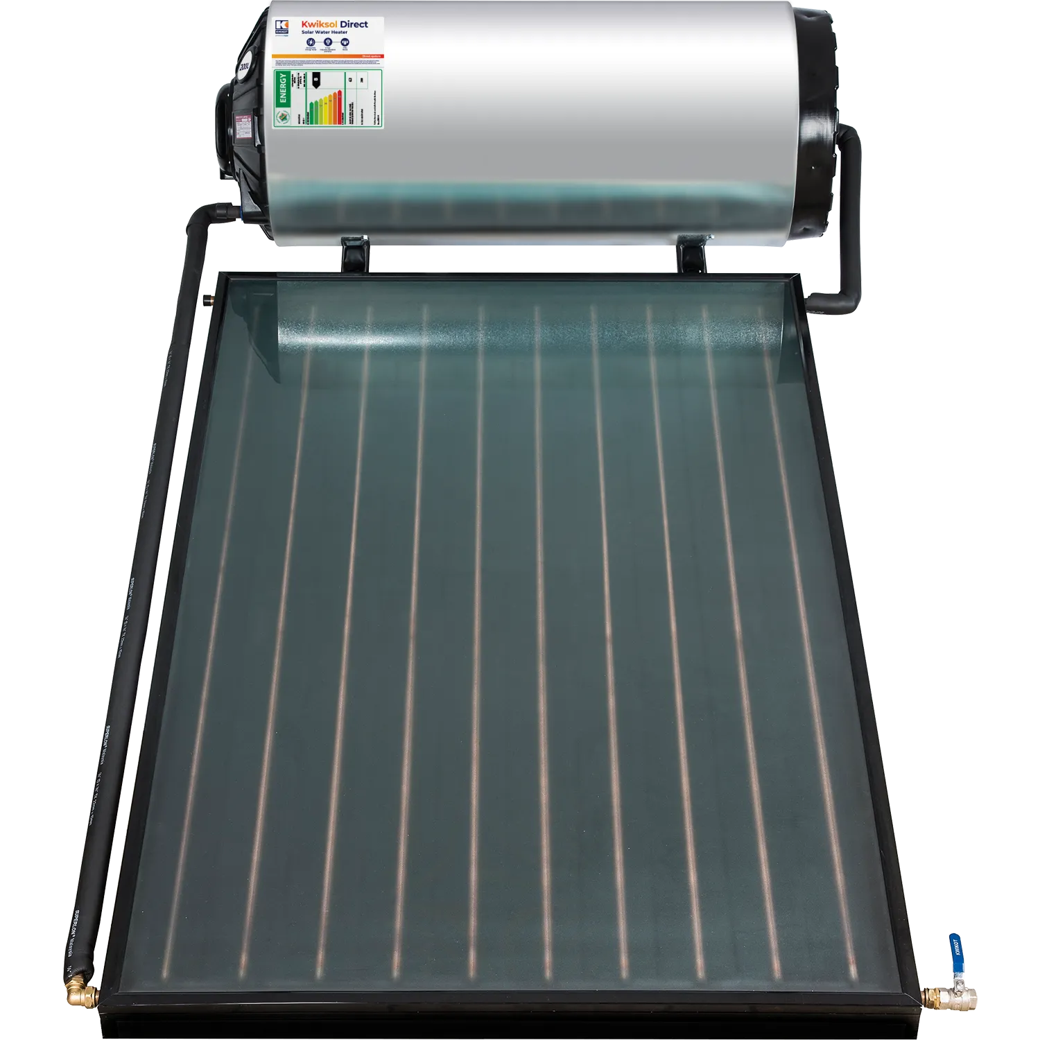 Kwiksol Direct System 200lt - Frost Free - w/ Panel | Kwikot