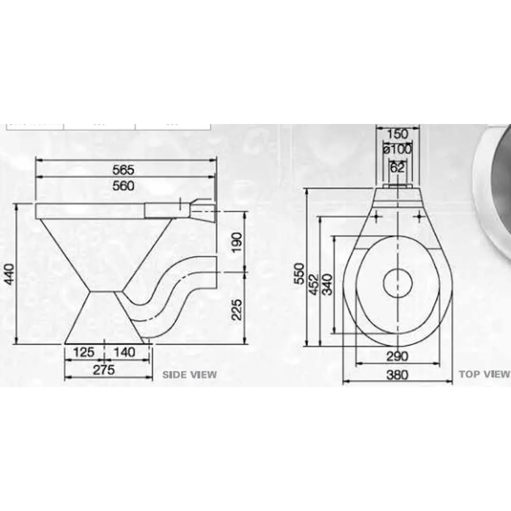Floor Mounted WC Pan – Model SWC-PAN-FM | Kwikot