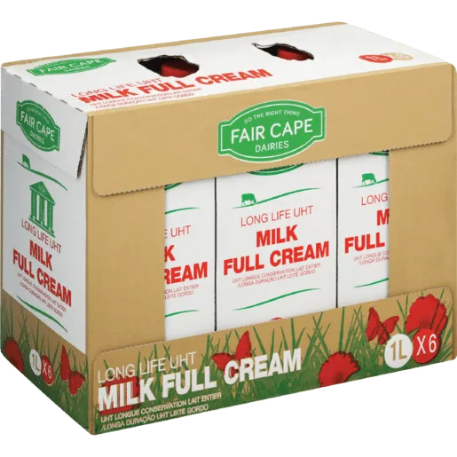 FAIR CAPE UHT Full Cream Milk - 1 Litre - Case of 6 | SchoolsLoyaltyLink