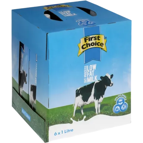 FIRST CHOICE 1 litre Low Fat Milk UHT - Case of 6 | SchoolsLoyaltyLink