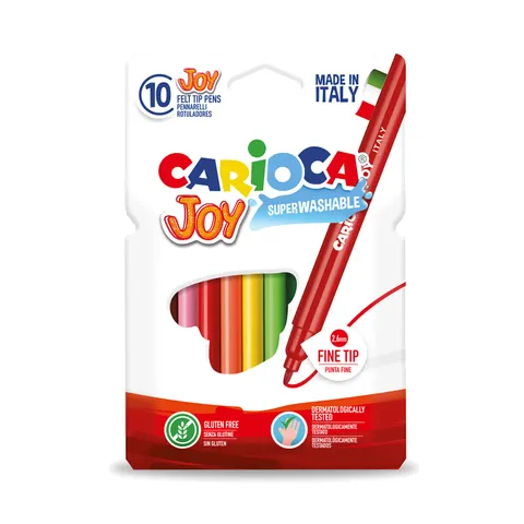 Carioca Joy Fibre Tip Pen - Fine Tip - Assorted Colours - Pack ...