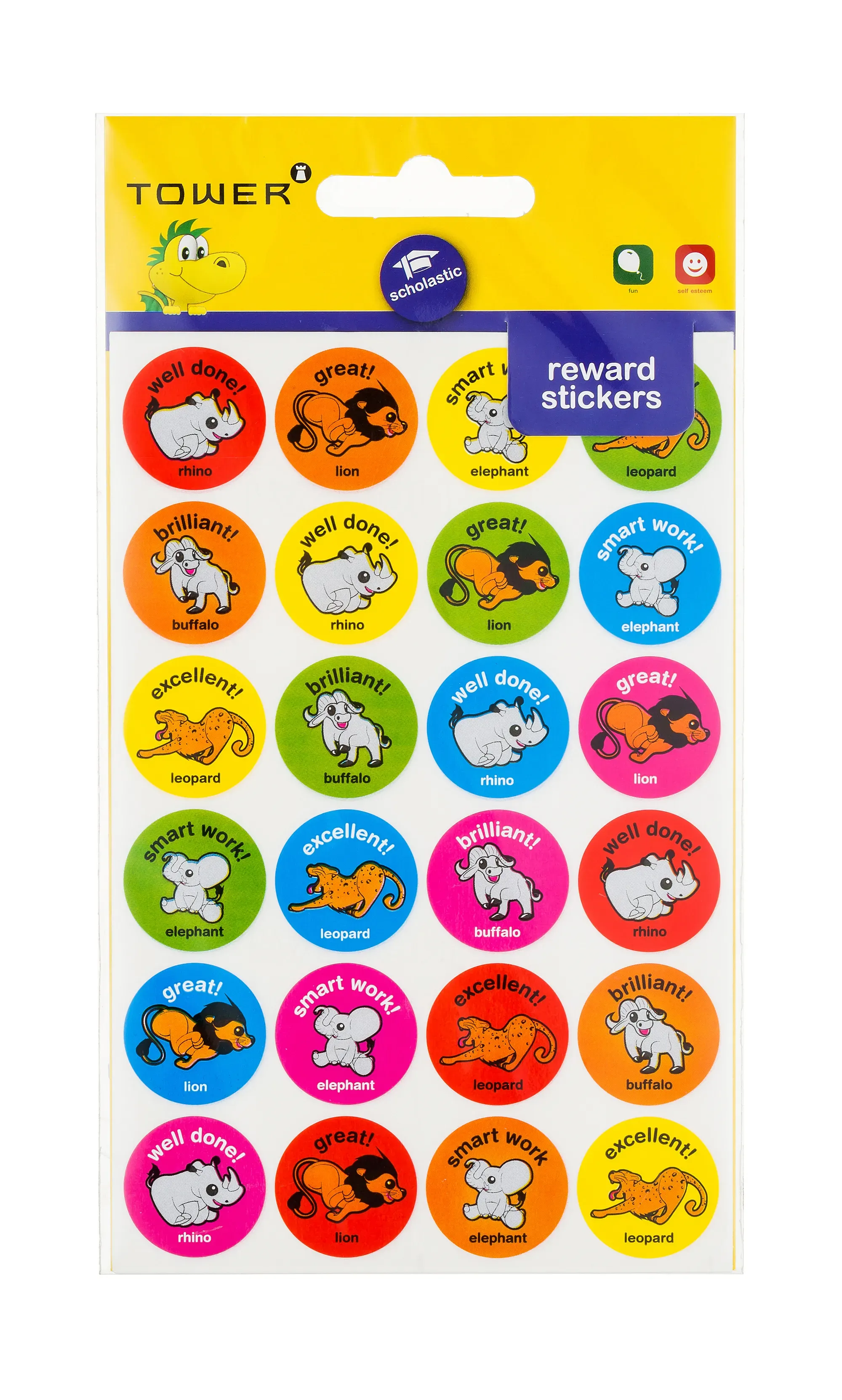 Tower Teachers Stickers & Star Ranges Big 5 Motivation Assorted 72 Pack ...