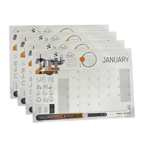 Custom A2 Desk Pad Calendar | Brand Hive